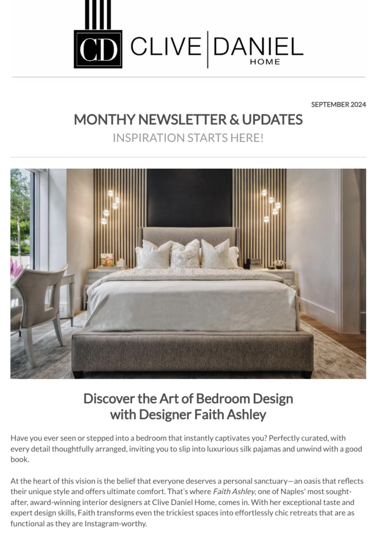 Newsletter | Clive Daniel Home